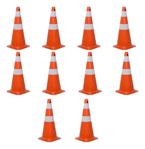 Kit Cone Flexível Sinalização cm Faixa Refletiva Parcelamento sem juros