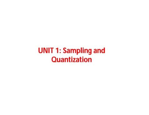 Overview Of Sampling Pptx