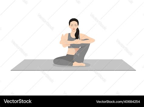 Cradle Pose Hindolasana Royalty Free Vector Image