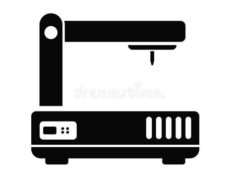 Cnc Machine Icon Simple Vector Mill Controller Tool Press Industry Computer Design Stock