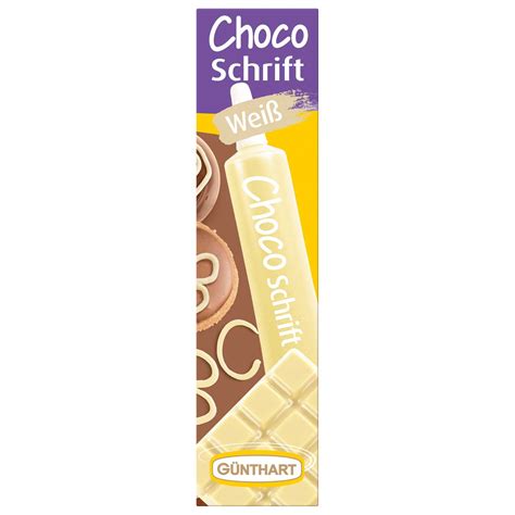 Günthart BackDecor Choco Schrift Weiß g Online kaufen im World of Sweets Shop