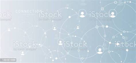 네트워크 배경입니다 포인트 라인 및 사람 아이콘과의 연결 벡터 기술 배경 가리키기에 대한 스톡 벡터 아트 및 기타 이미지 가리키기 개념 과학 Istock