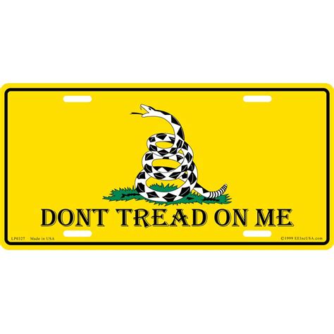Dont Tread On Me License Plate Patriotic Central