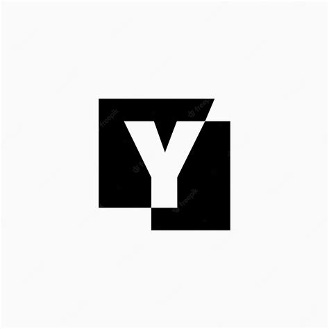 Premium Vector Y Letter Lettermark Square Initial Negative Space Logo