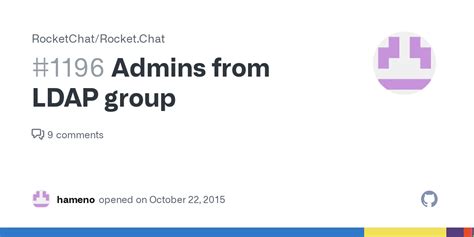 Admins From LDAP Group Issue 1196 RocketChat Rocket Chat GitHub