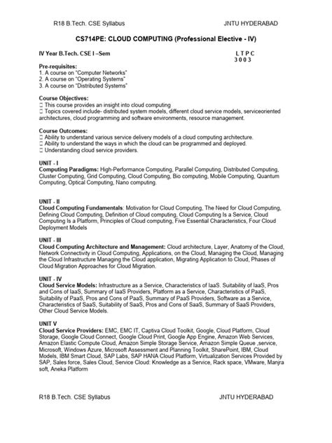 Cloud Computing Syllabus Pdf Quantum Computing Computer Cluster