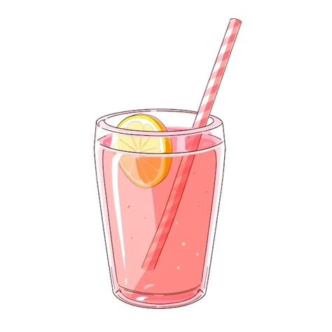 Premium Ai Image There Is A Glass Of Pink Drink With A Straw And A