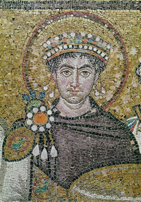 Emperor Justinian I Detail By Byzantine School