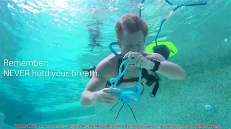 Underwater Mask Removal In Pool