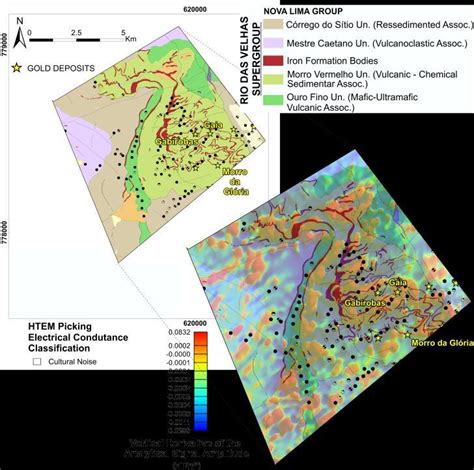 Nova Lima Area Detail The Geological Map Is Shown In The Upper Part Of