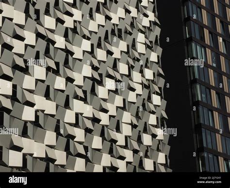 Angular 3d Modernist Cladding On Modern High Rise City Centre Building