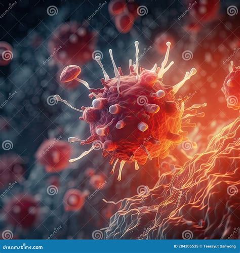 Microbiology And Small Spherical Bacteria With Virology Stock