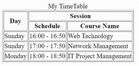 Solved Write An HTML Code To Create A Table Of Babe Chegg Com