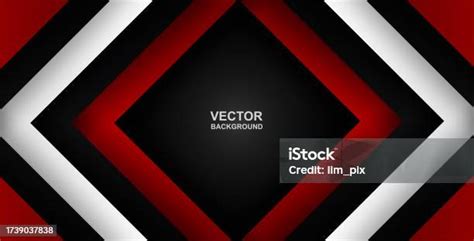 Abstract Red Black Gradient Geometric Overlap Shape Background Vector