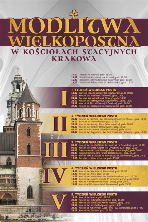 Modlitwa wielkopostna w kościołach stacyjnych Krakowa 2018 roku