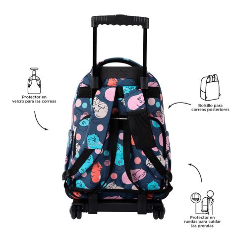 Mochila Totto Renglones Escolar Con Ruedas Missi Mochila Renglones
