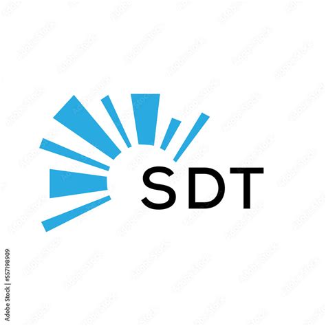 Sdt Letter Logo Sdt Blue Image On White Background And Black Letter