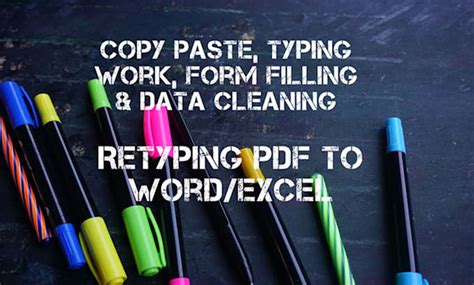 Form Filling Copy Paste Work Retyping Pdf To Word Excel By