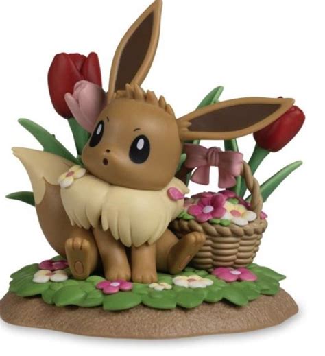 Eevee Spring Anime Figurines Anime Figures Pokemon Craft