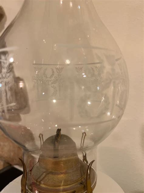 Milk Glass Kerosene Lamp