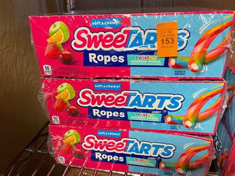 Lot 3 Displays Of Sweet Tart Rope Packs36 Packs In Total