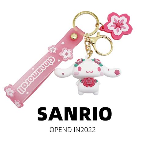 Cute Cartoon Hello Kitty Keychains Silicone My Melody Kuromi Key Chains