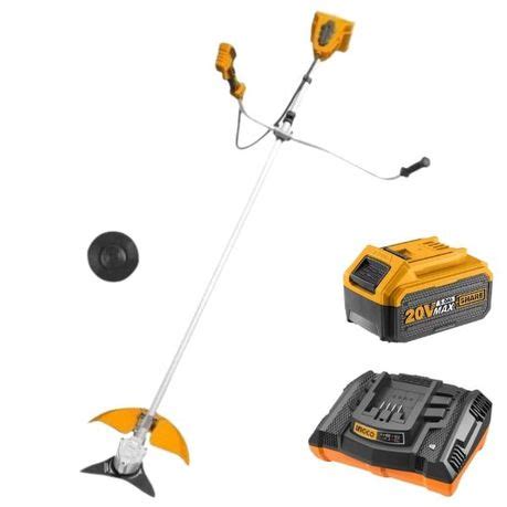 Ingco String Trimmer And Brush Cutter 40V With 5 0Ah Battery And