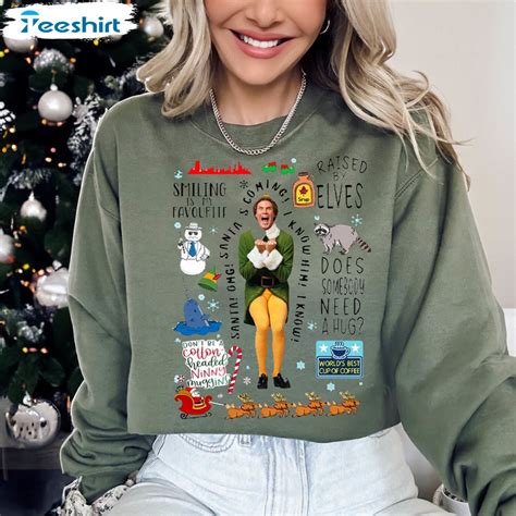 Buddy Elf Shirt Omg Santa I Know Him Hoodie Sweater