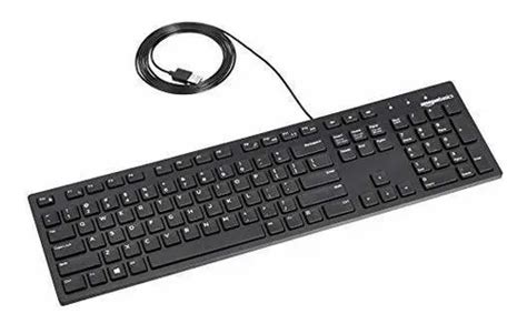 Basics Low Profile Wired Usb Keyboard With Us Layout Qwert Mercadolibre