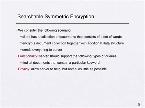 ppt searchable symmetric encryption improved definitions and