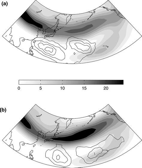 Composite JJA 250 HPa Zonal Wind For A EASM Positive And B EASM