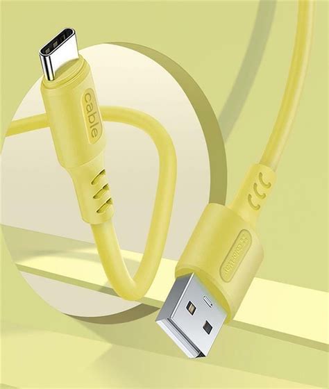 Кабель ColorWay USB USB Type C soft silicone 2 4А 1м Yellow CW