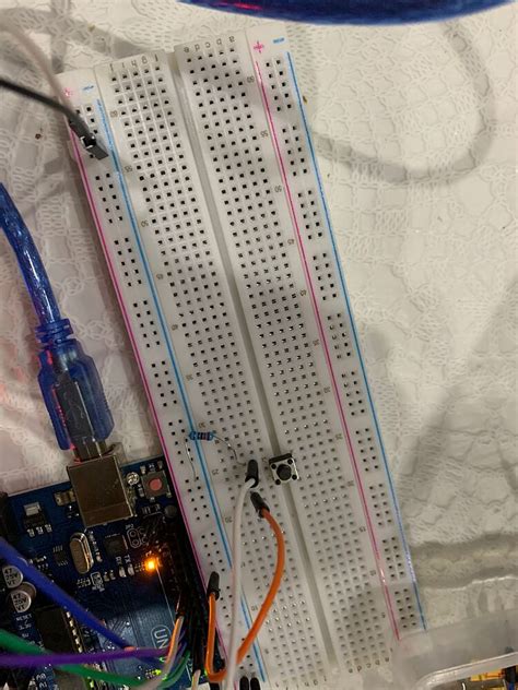 arduino push button not responding when in line with resistor general