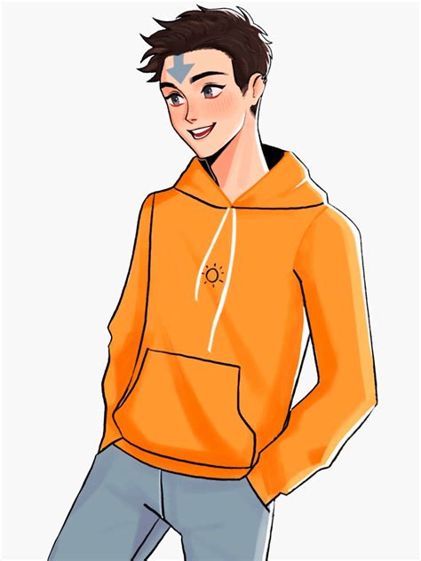 Modern Aang Sticker For Sale By Gittana Redbubble