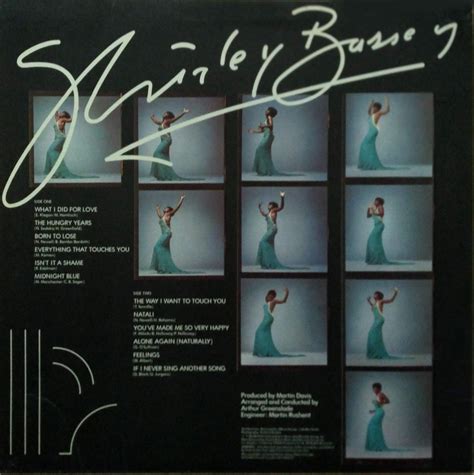 Shirley Bassey Love Life And Feelings Vinyl Lp Etsy
