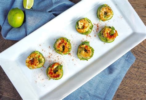 Blackened Shrimp And Cucumber Canapes Receita Canapés