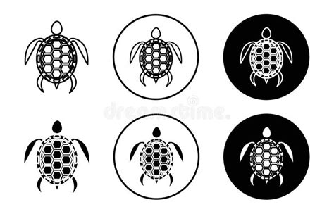 Turtle Flat Line Icon Set Turtle Thin Line Illustration Vector Stock Vector Illustration Of