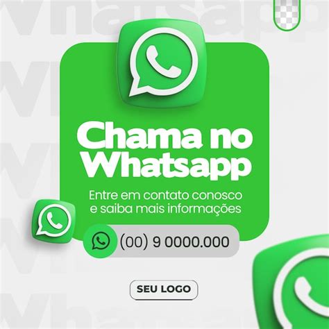 Premium PSD Chama No Whatsapp Informacao Contato