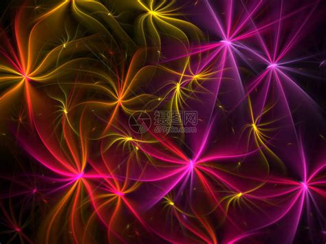 抽象花卉背景分形艺术插画图片下载 正版图片504229872 摄图网