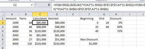 Excel Calculating Total Based On Different Discount Rates Stack