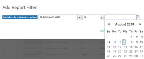 can i filter reports based on submission date 123formbuilder