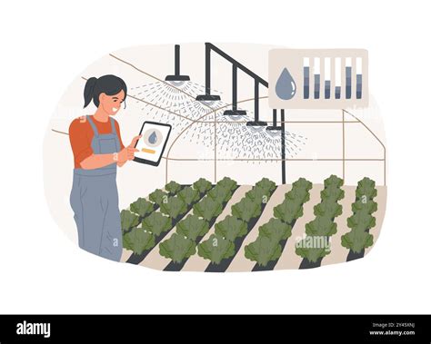 Greenhouse Automation Isolated Cartoon Vector Illustrations Stock
