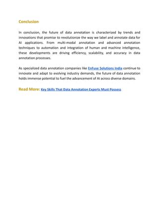 Exploring Future Trends And Innovations In Data Annotation PDF