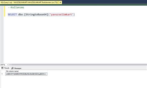 Sql Serverda Metinsel İfadeyi Base64e Çeviren Fonksiyon Sql Server