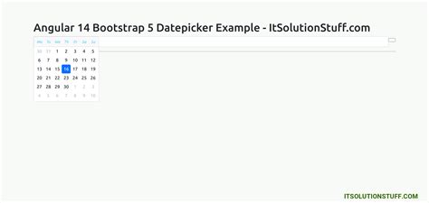 Angular 14 Bootstrap 5 Datepicker Example