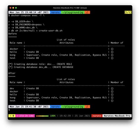 สร้าง User Password Database เพิ่มใน Postgresql ที่รันอยู่ใน Docker