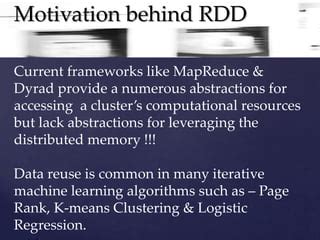 Resilient Distributed DataSets Apache SPARK PPT