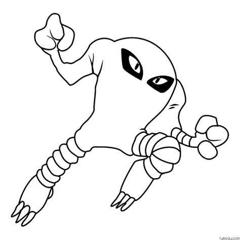 Hitmonlee Coloring Page Turkau