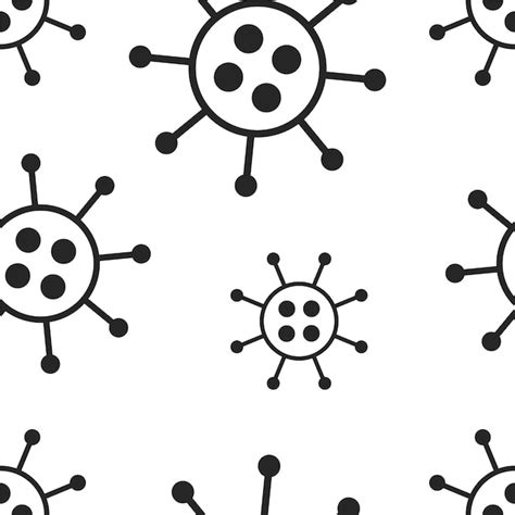 Premium Vector Vector Seamless Virus Pattern Endless Bacteria