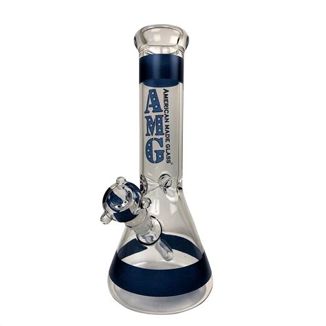 Amg Glass 12 Inch Blue Beaker Base Glass Bong Glass City Pipes